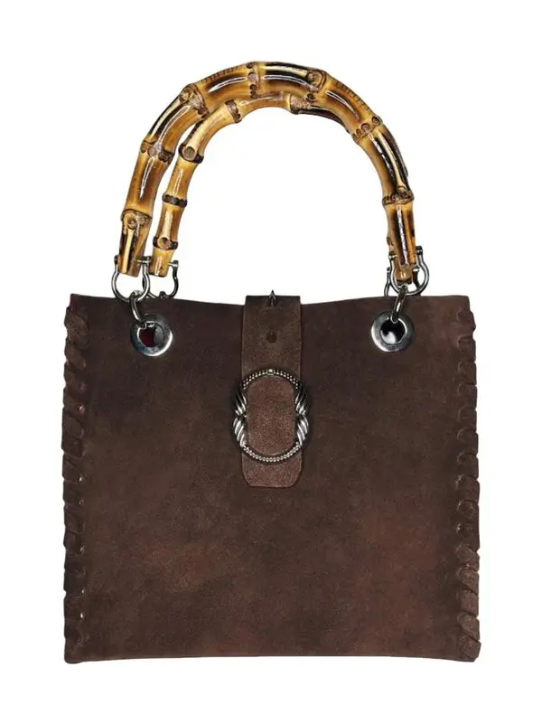 RUJ HERITAGE Bamboo Bag Suede Cioccolato - Brown