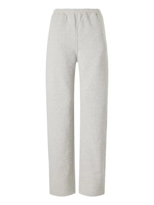 JIL SANDER Cotton-jersey Wide-leg Sweatpants - Gray