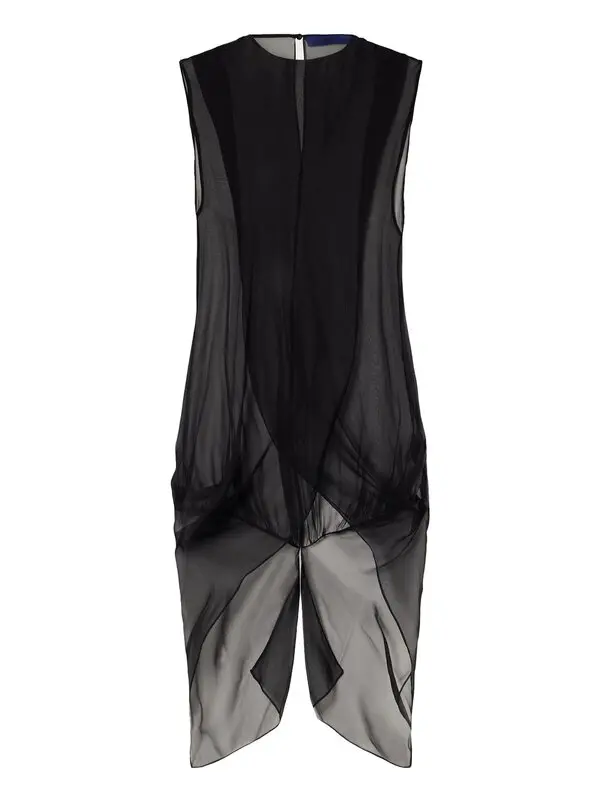 Sharon Wauchob Olga Layered Silk Tank - Black