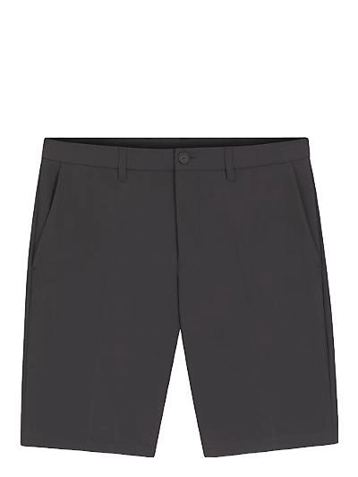 BOSS Straight-leg Slim-fit Brand-print Stretch-woven Shorts - Dark Grey