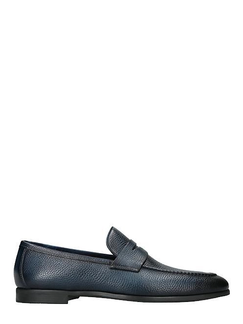 Magnanni Diezma Leather Penny Loafers - Navy