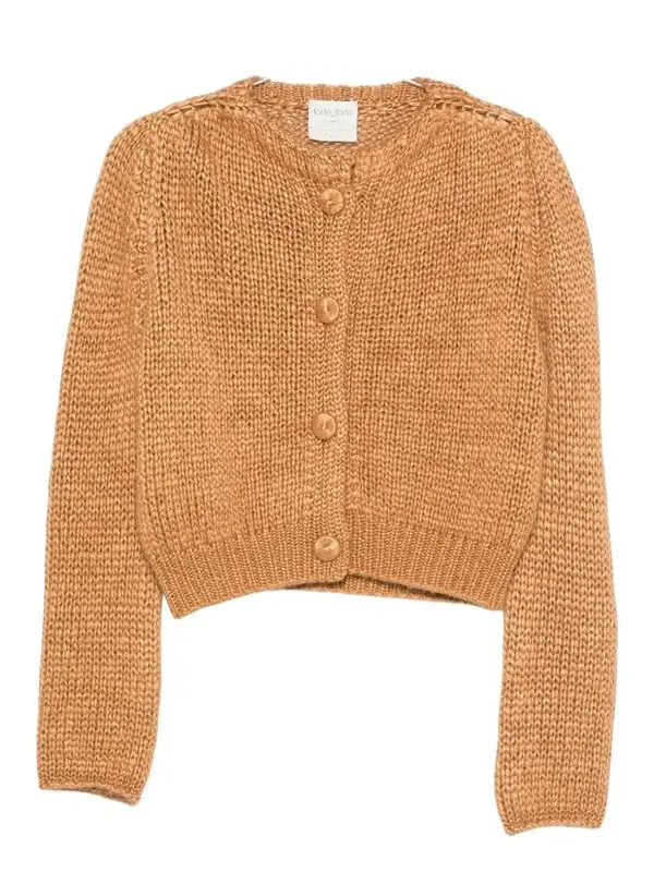 FORTE_FORTE Cashmere Blend Kitted Cardigan - Yellow