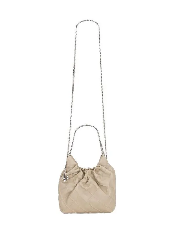 Tory Burch Fleming Mini Hobo Bag - Beige