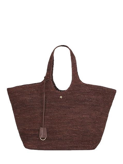 ANINE BING Lili Tote Raphia Bag - Brown