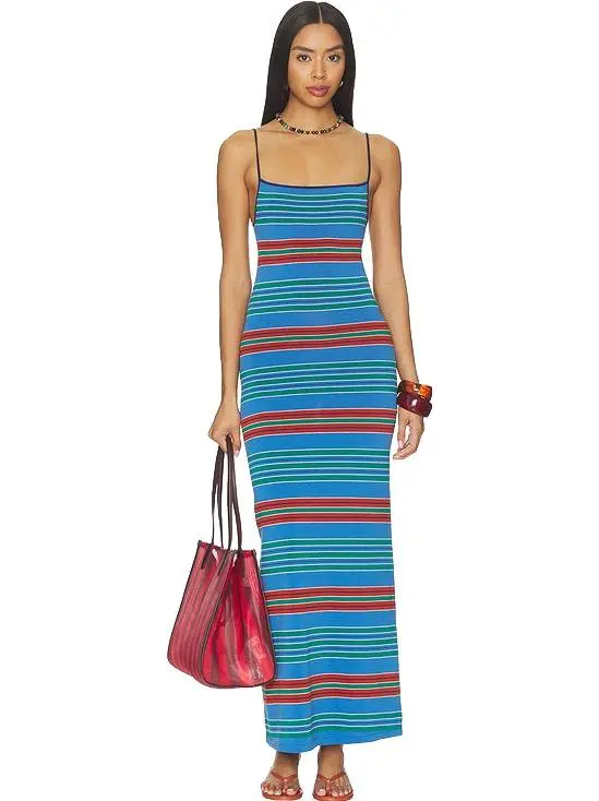 Faithfull The Brand Lucy Maxi Dress In . Also - Blue