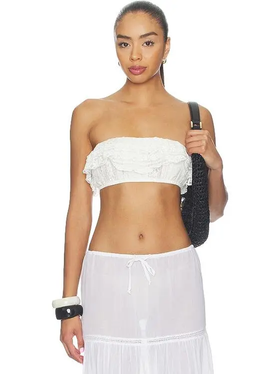 Free People Flirty Frill Bandeau In . Also - Ivory