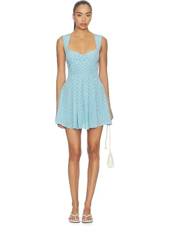 For Love & Lemons August Mini Dress In . Also - Blue