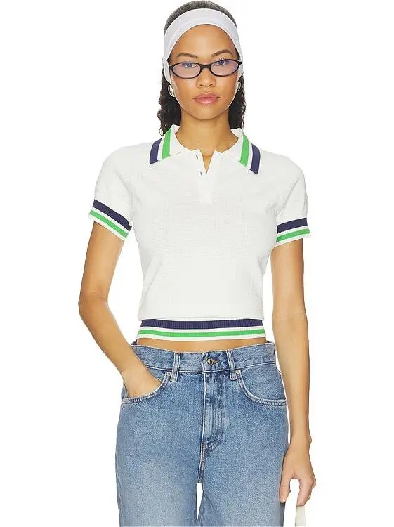 ALL THE WAYS Hazel Knit Polo Top In . Also - Multi