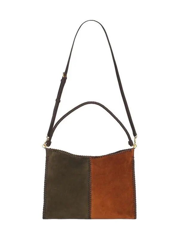 Veronica Beard Colorblock Vida Bag - Olive