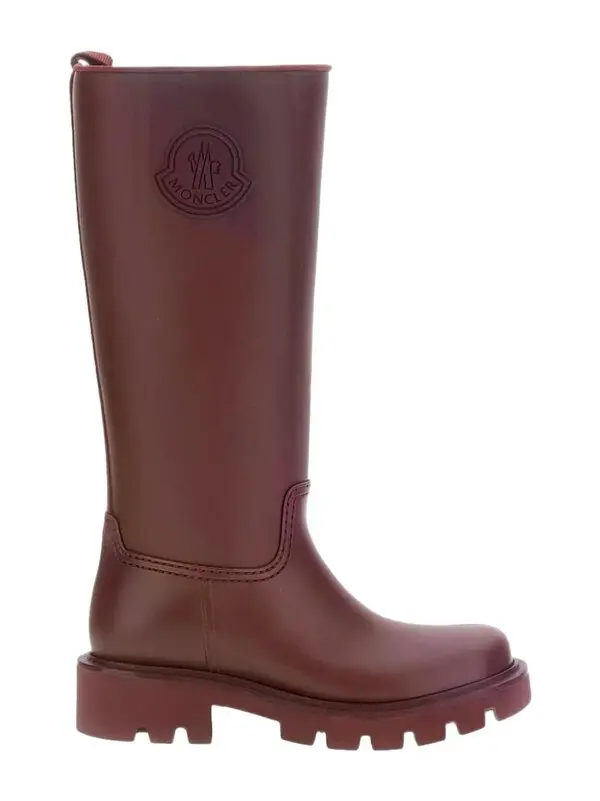 Moncler Kickstream Logo-patch Chunky-sole Boots - Red