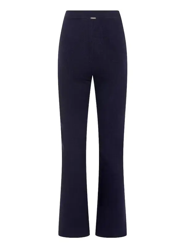 TWINSET Fine-knit Flared Trousers - Black