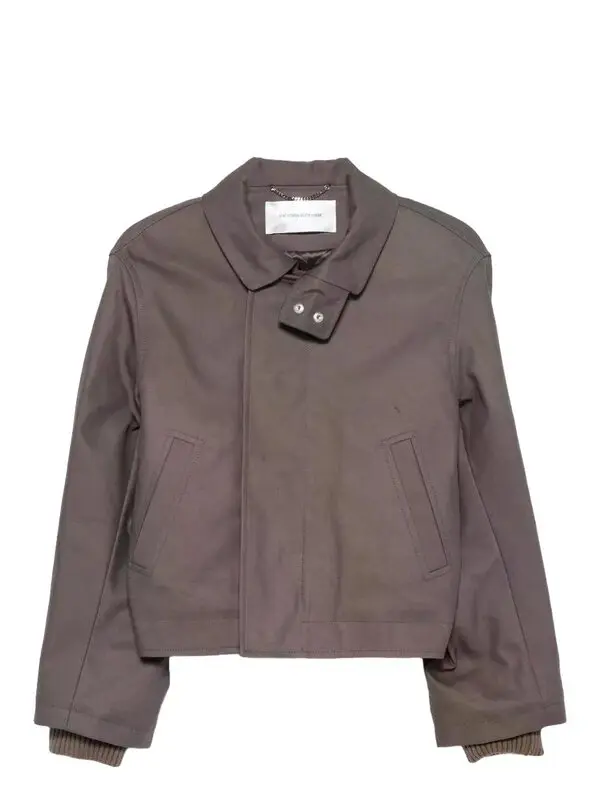 Victoria Beckham Polo-collar Bomber Jacket - Grey