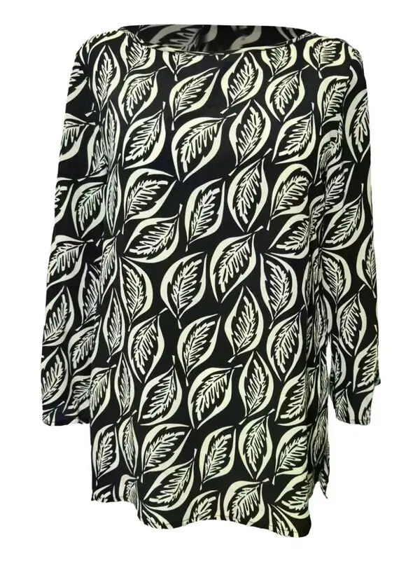 Etro Leaf-print Silk Dress - Black