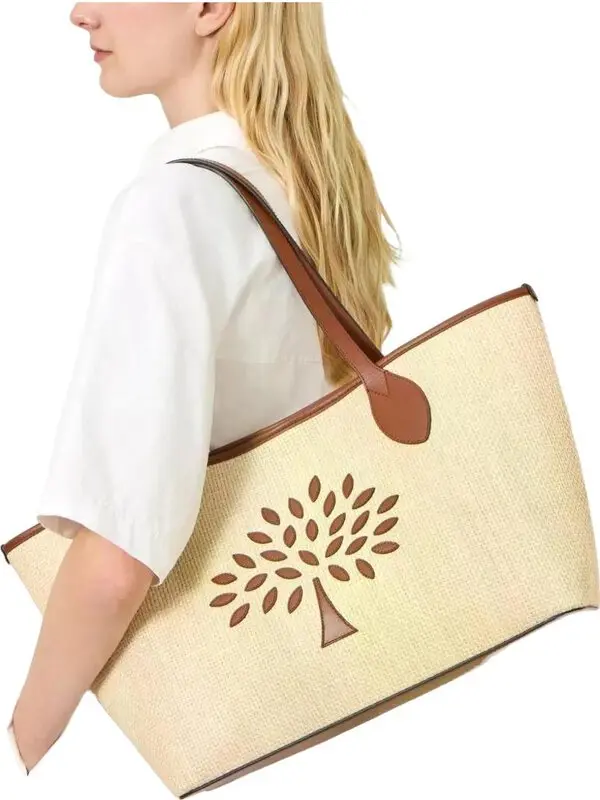 Mulberry Tree Woven Tote Bag - Neutrals