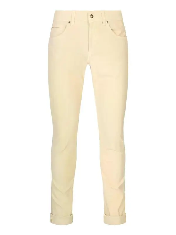 DONDUP Corduroy-effect Slim-fit Trousers - Neutrals