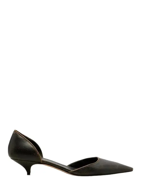 THE ROW Liisa Kitten D'orsay Pumps - Brown