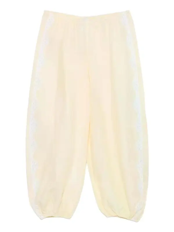 Posse Tabitha Lace-trim Pants - Neutrals