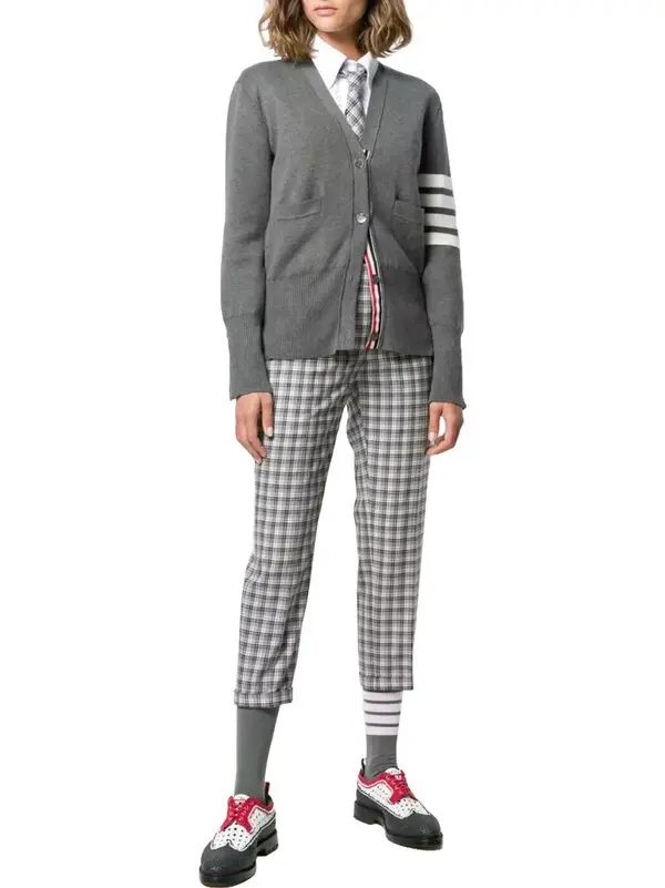 Thom Browne 4-bar Stripe Cardigan - Grey
