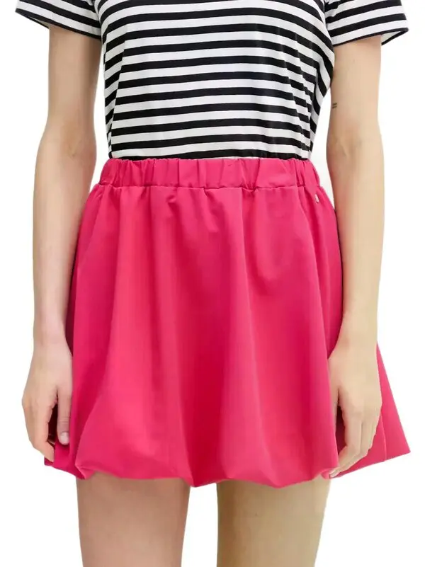 GAUDI Bubble-hem Elasticated-waist Mini Skirt - Pink