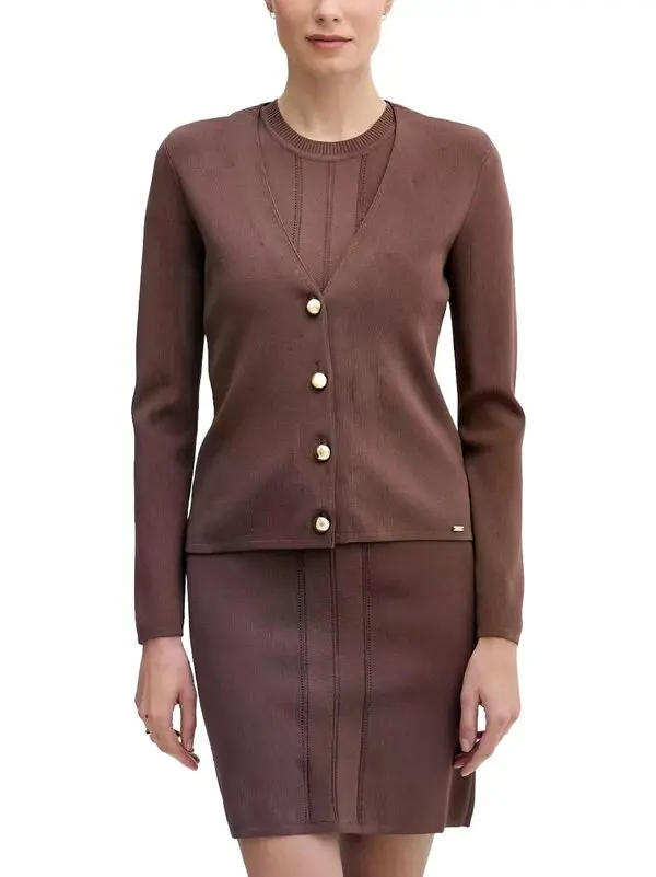 GAUDI Buttoned Cardigan - Brown