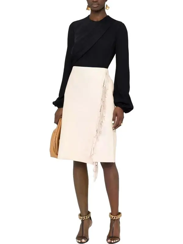 Stella McCartney Fringed Wrap Skirt - Neutrals