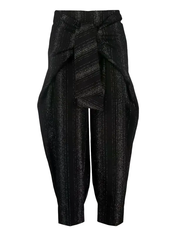 Stella McCartney Lurex-detail Balloon-leg Trousers - Black