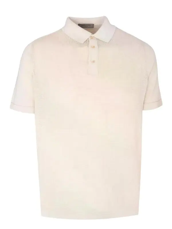 Corneliani Knitted Cotton Polo Shirt - Neutrals