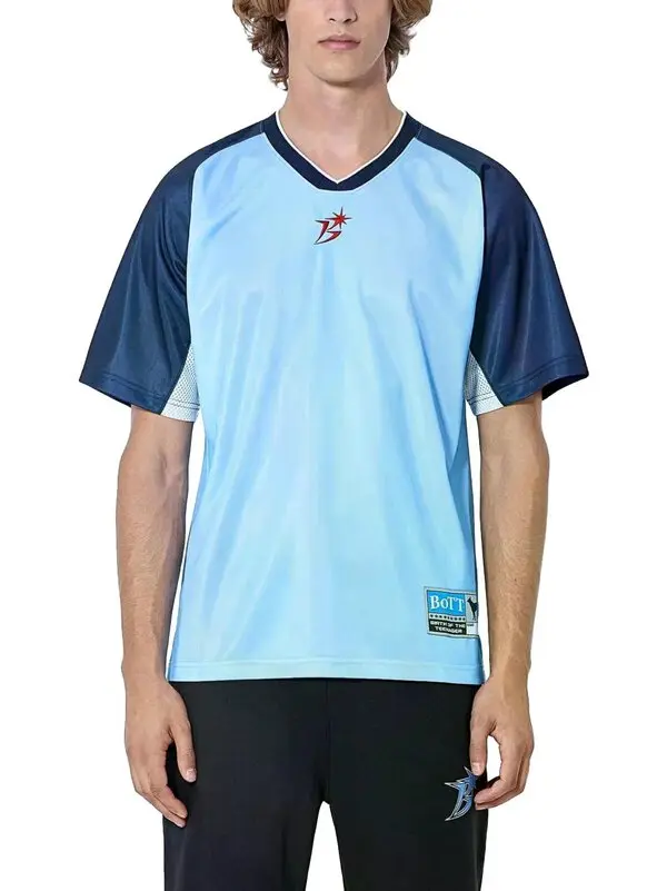 BOTT Contrast-panel T-shirt - Blue
