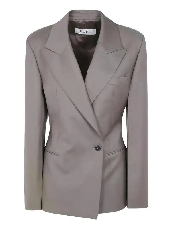 RÓHE Peak-lapels Single-breasted Blazer - Grey
