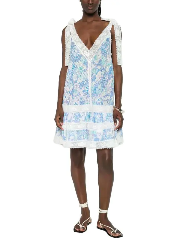 Zimmermann Solstice Floral-print Mini Dress - Blue