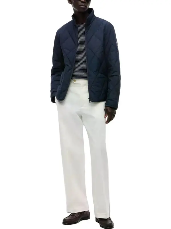 Tommy Hilfiger Diamond-quilted Zip-up Jacket - Blue