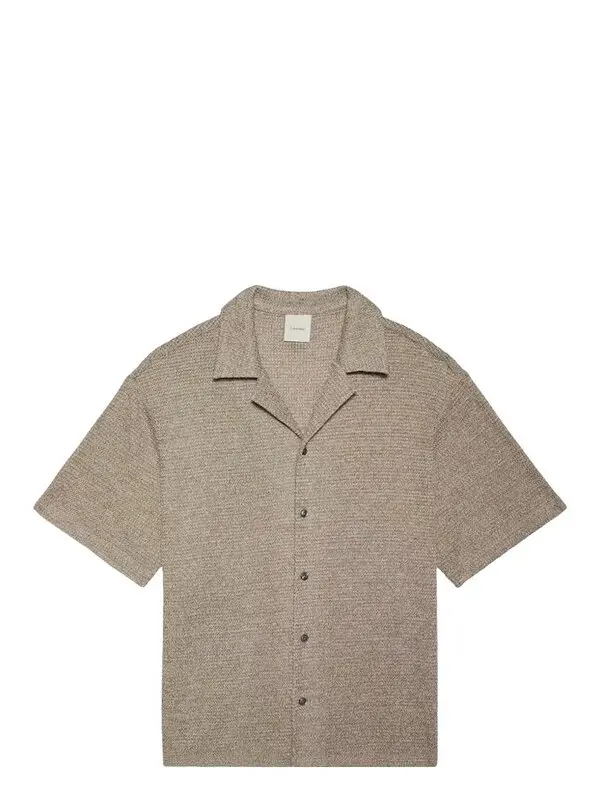 Calvin Klein Waffle-knit Short-sleeve Shirt - Neutrals