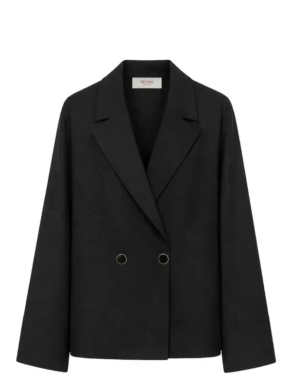 RETORI Jewel-button Blazer - Black