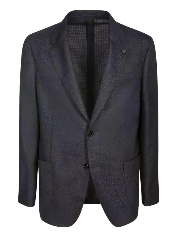 LARDINI Roma Flower-detail Blazer - Blue