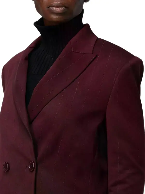 HANITA Pinstriped-pattern Double-breasted Blazer - Red