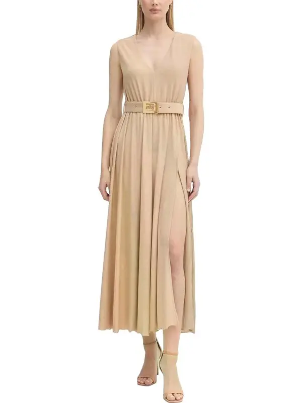 GAUDI Belted Sleeveless Maxi Dress - Neutrals
