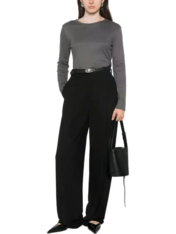 Max Mara Smmfumetto Crew Neck Long-sleeve Top - Grey