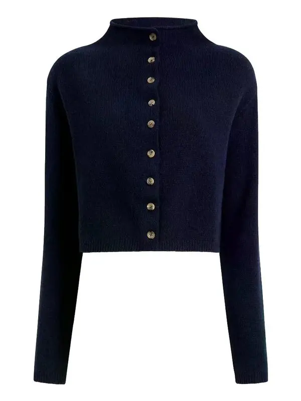 Khaite Annora Cardigan In Midnight Navy - Blue