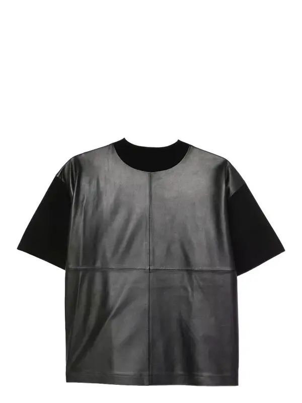 Max Mara Mstsegale Short-sleeve Leather T-shirt - Black