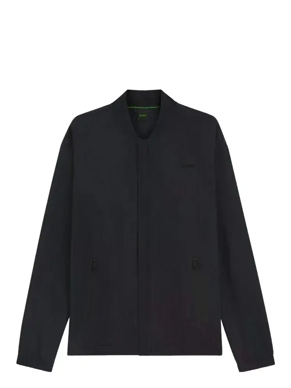 BOSS Terrace Check-pattern Bomber Jacket - Blue