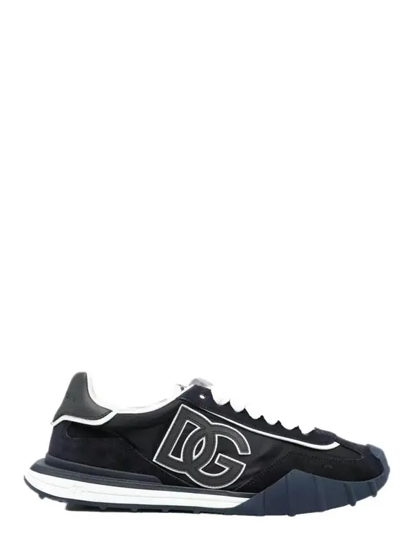 Dolce & Gabbana Dg-logo Lace-up Sneakers - Blue