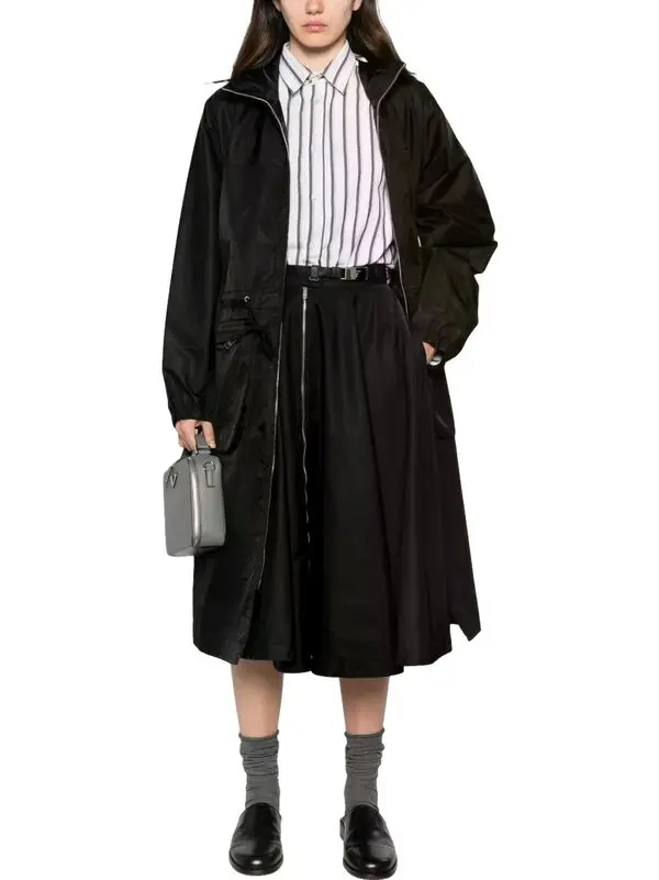 Prada Re-nylon Drawstring Coat - Black