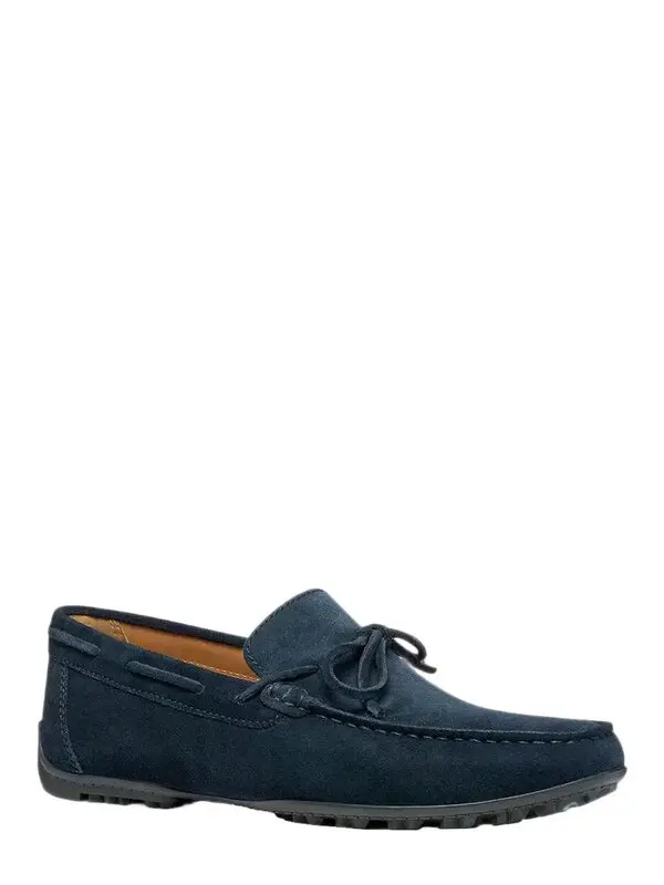Geox Kosmopolis + Grip Bow-detail Suede Loafers - Blue