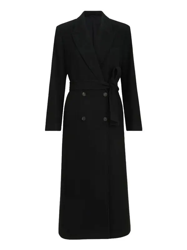 Brunello Cucinelli Double-breasted Cashmere Coat - Black