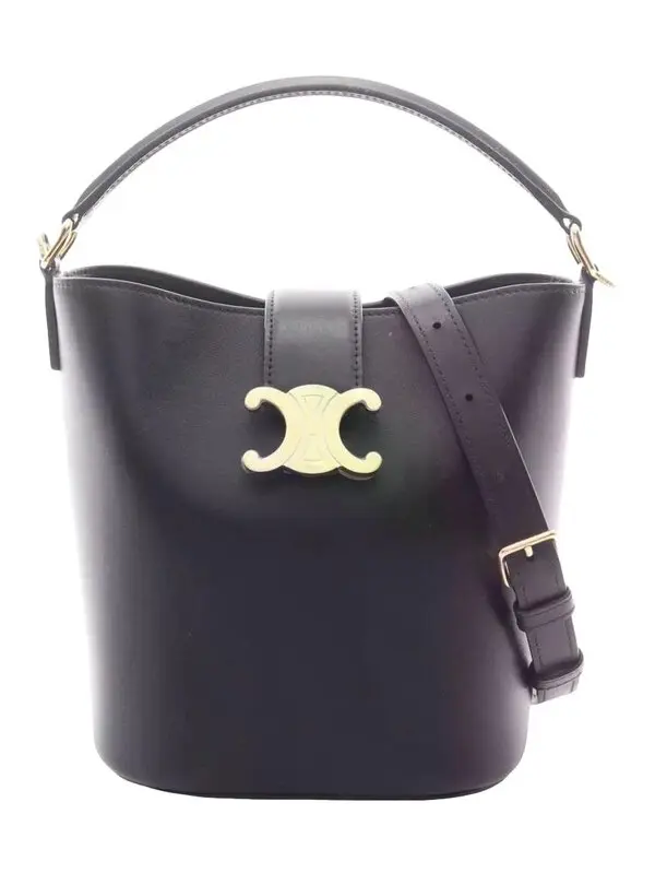 Celine 2010-2026 Small Smooth Calfskin Louise Bucket Bag Satchel - Black