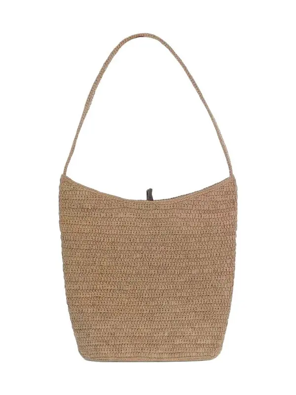 THE ROW Alma Woven Raffia Shoulder Bag - Neutrals
