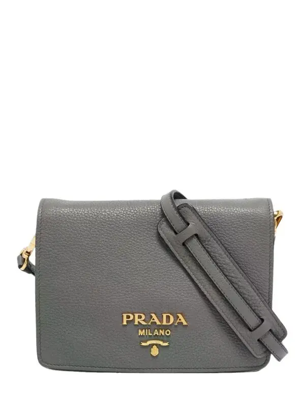 Prada Flap Crossbody Bag - Grey