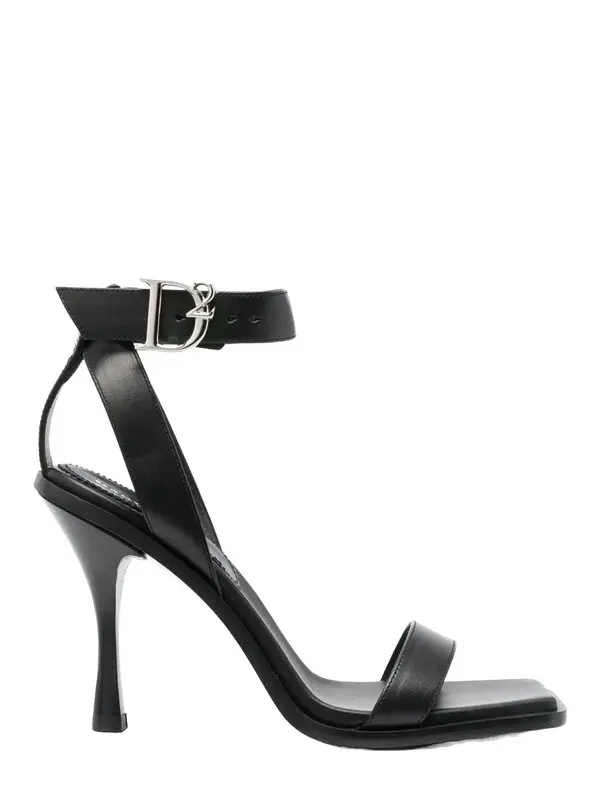 Dsquared2 Buckle 100mm Leather Sandals - Black