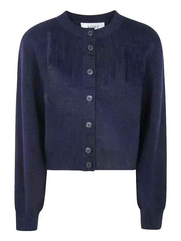 RÓHE Button-up Knitted Cardigan - Blue