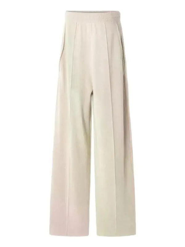LANVIN Straight-leg Knitted Trousers - Neutrals